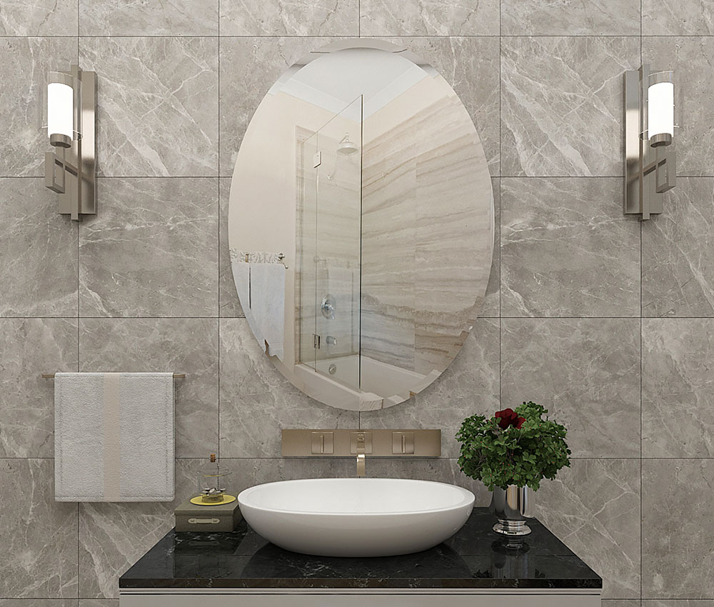 Frameless Oval Wall Mirrors for Your Home - Saint Gobain Mirror