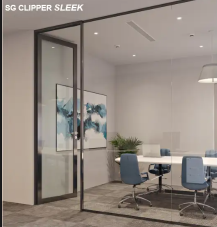 SG Clipper Sleek Glass Partition System | Saint-Gobain Glass Hardware