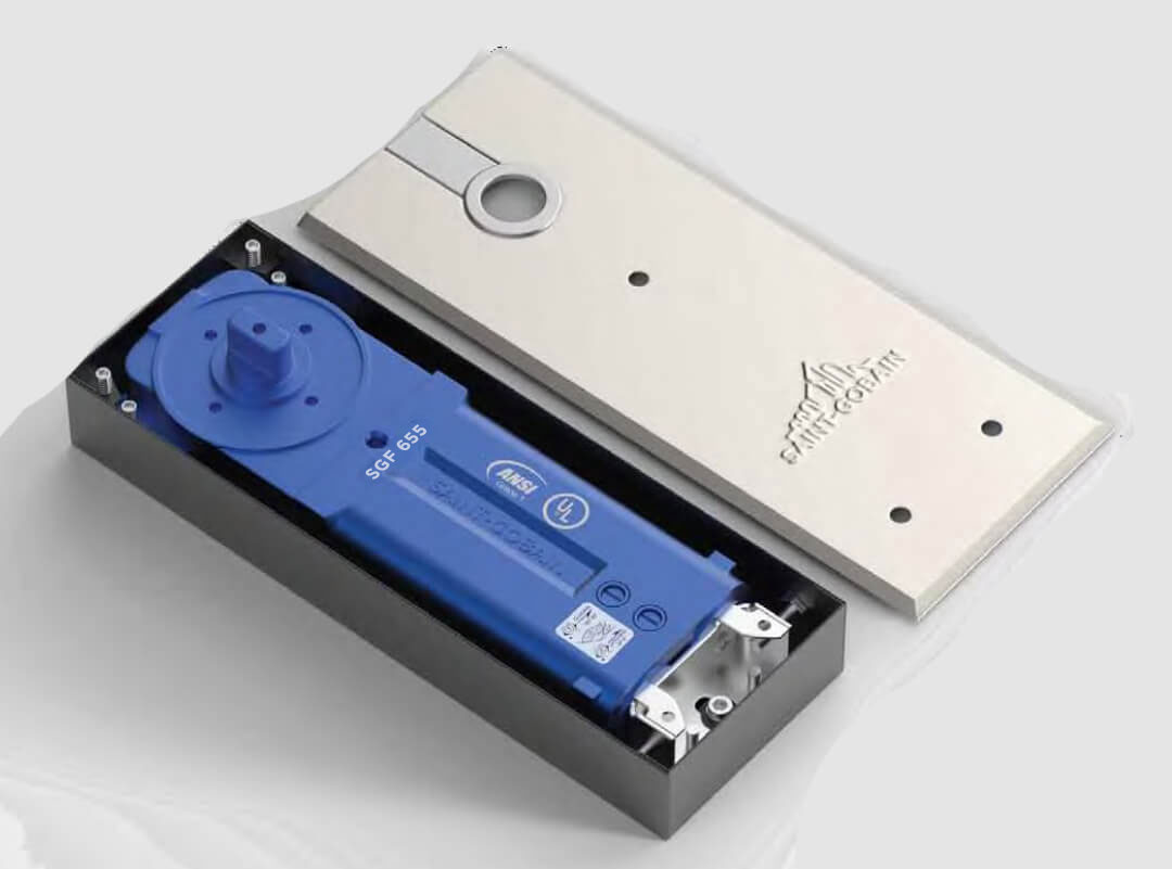 Stainless Steel SGF 655 Floor Spring for Doors | Saint-Gobain Glass Hardware