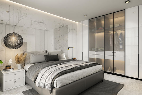 20 Trending Bed Headboard Designs with Glass