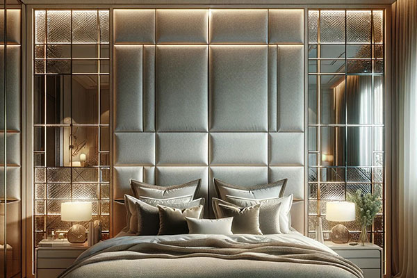 20 Trending Bed Headboard Designs with Glass