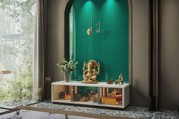 13 Stunning Glass Pooja Room Design Ideas