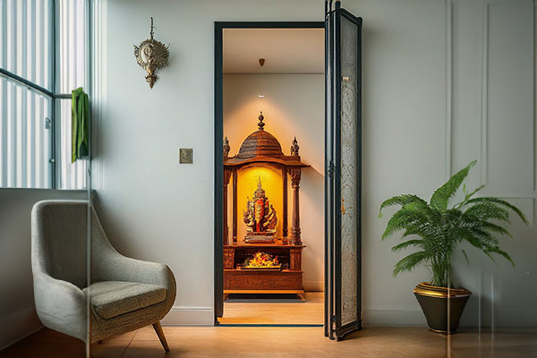 13 Stunning Glass Pooja Room Design Ideas