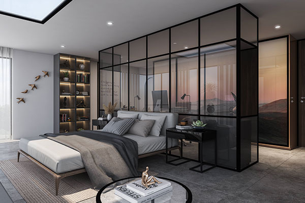 20 Trending Bed Headboard Designs with Glass