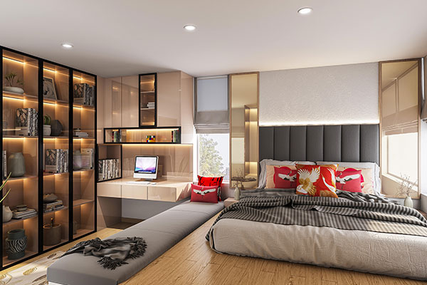 20 Trending Bed Headboard Designs with Glass