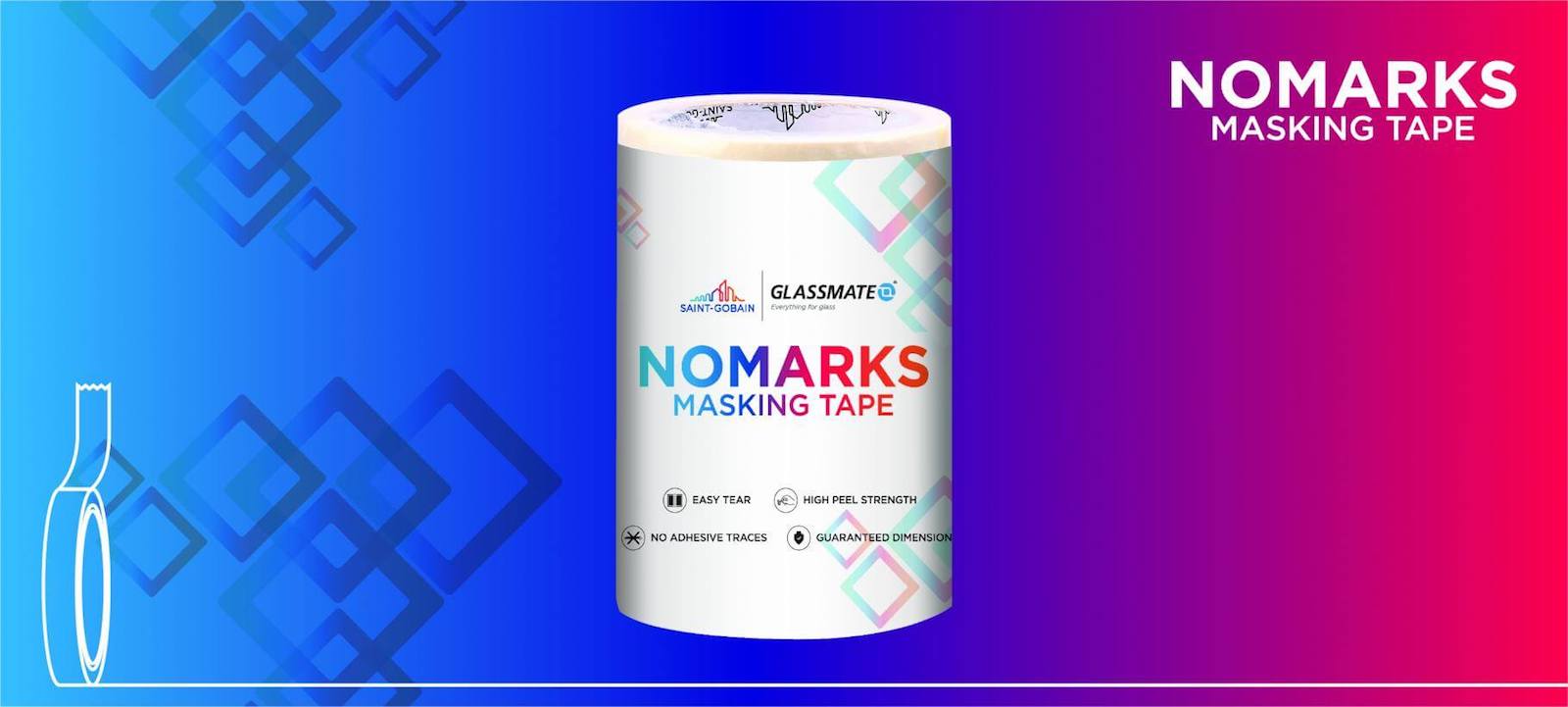 SGG Glassmate Mirror Mountaing Tape | Saint Gobain Glass India