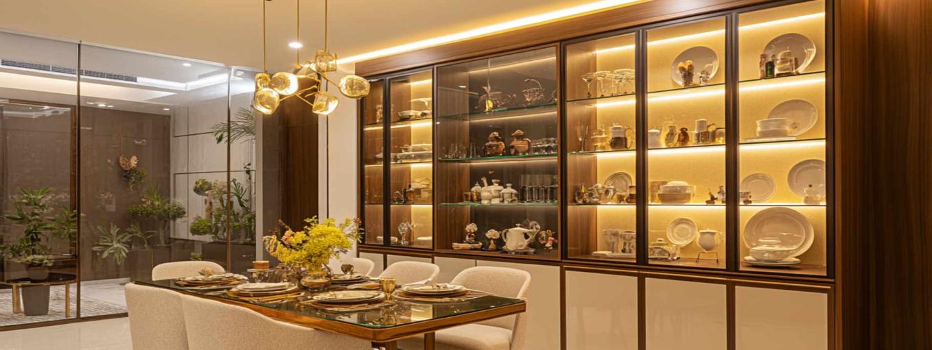 Glass Crockery Unit Designs for Modern Homes
