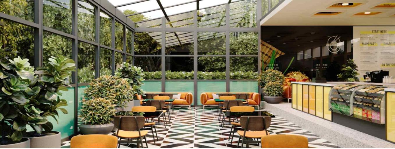 Retro Cafe Design: A Blend Of Old And New, With Glass As The Bridge