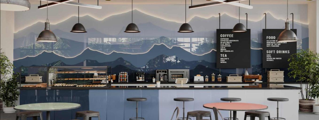Cafe Counters With Stunning Glass Features To Brighten Interiors